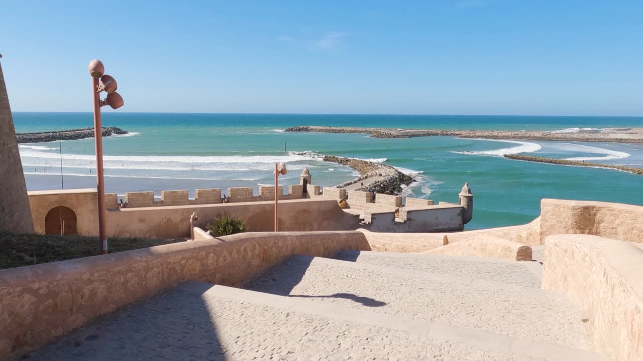 Premium stock video - Udaya kasbah in rabat, morocco, overlooking ...