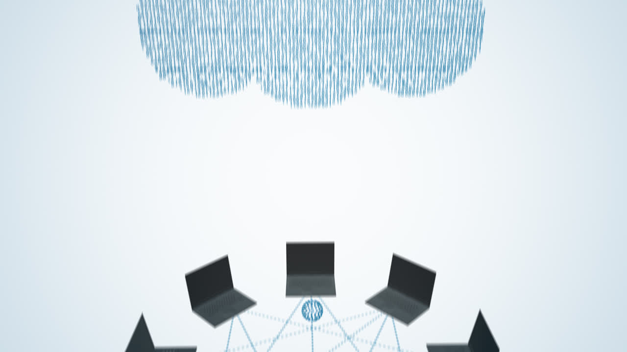 Premium stock video - Animation presents a concept of cloud computing ...