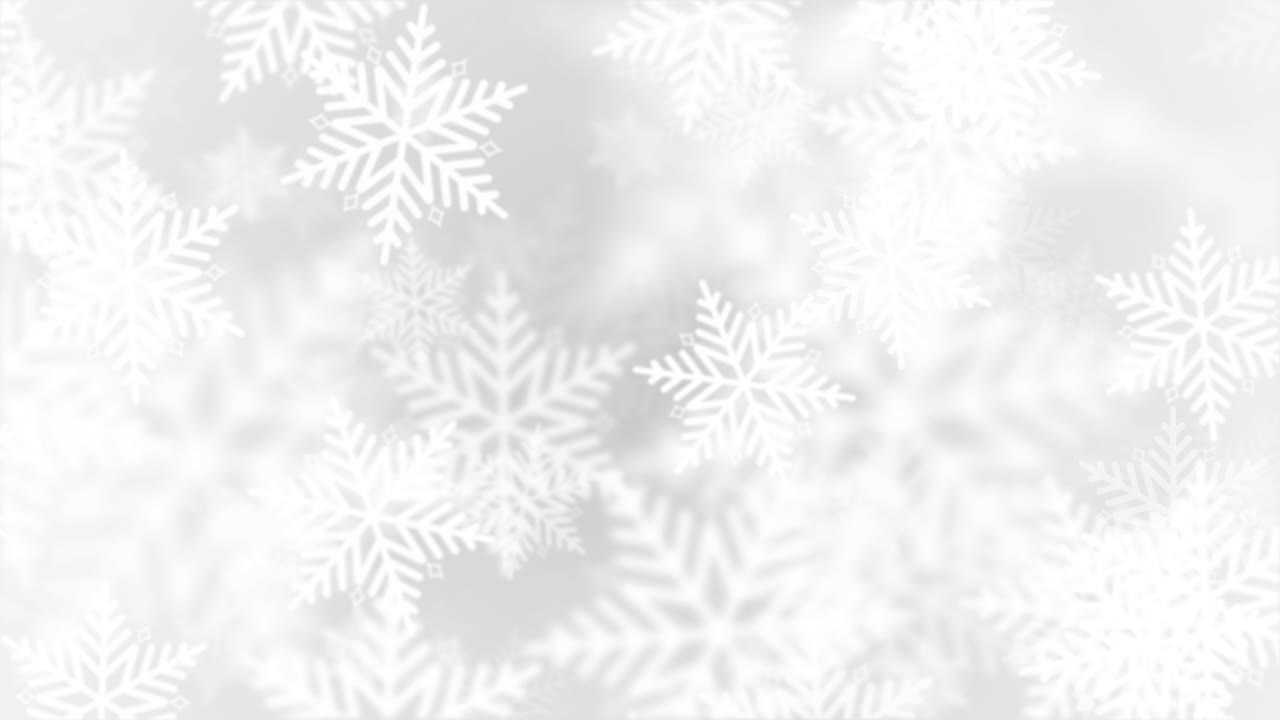 Bucle sin costura vista superior copo de nieve cayendo en blanco en ...
