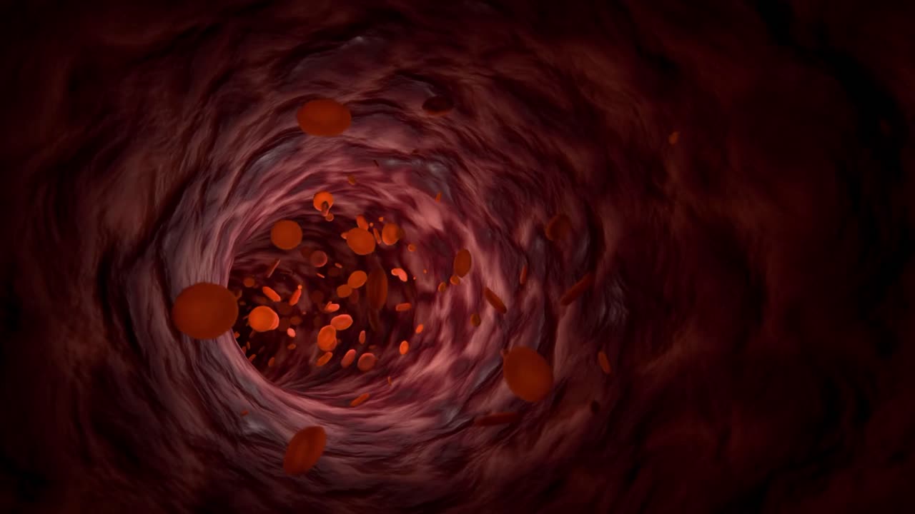 3D Medical Animation and Simulation of Red Blood Cell Flow | Premium ...