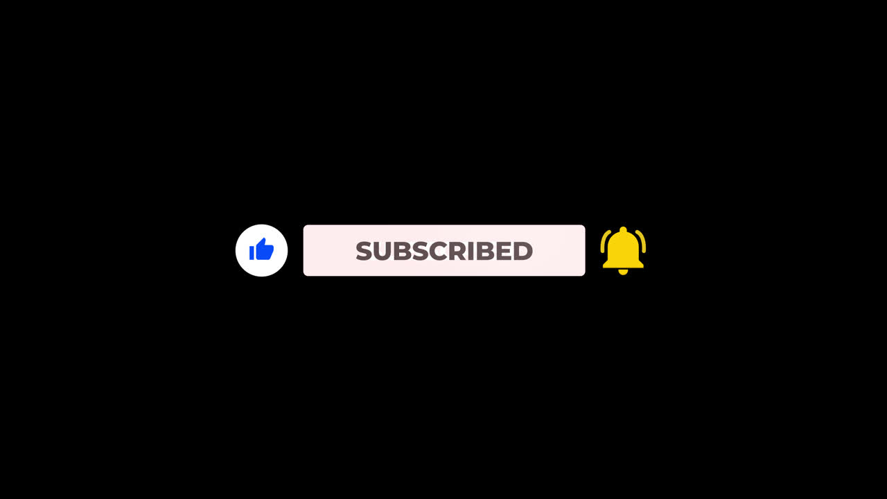Premium stock video - Subscribe, reminder and like button animation ...
