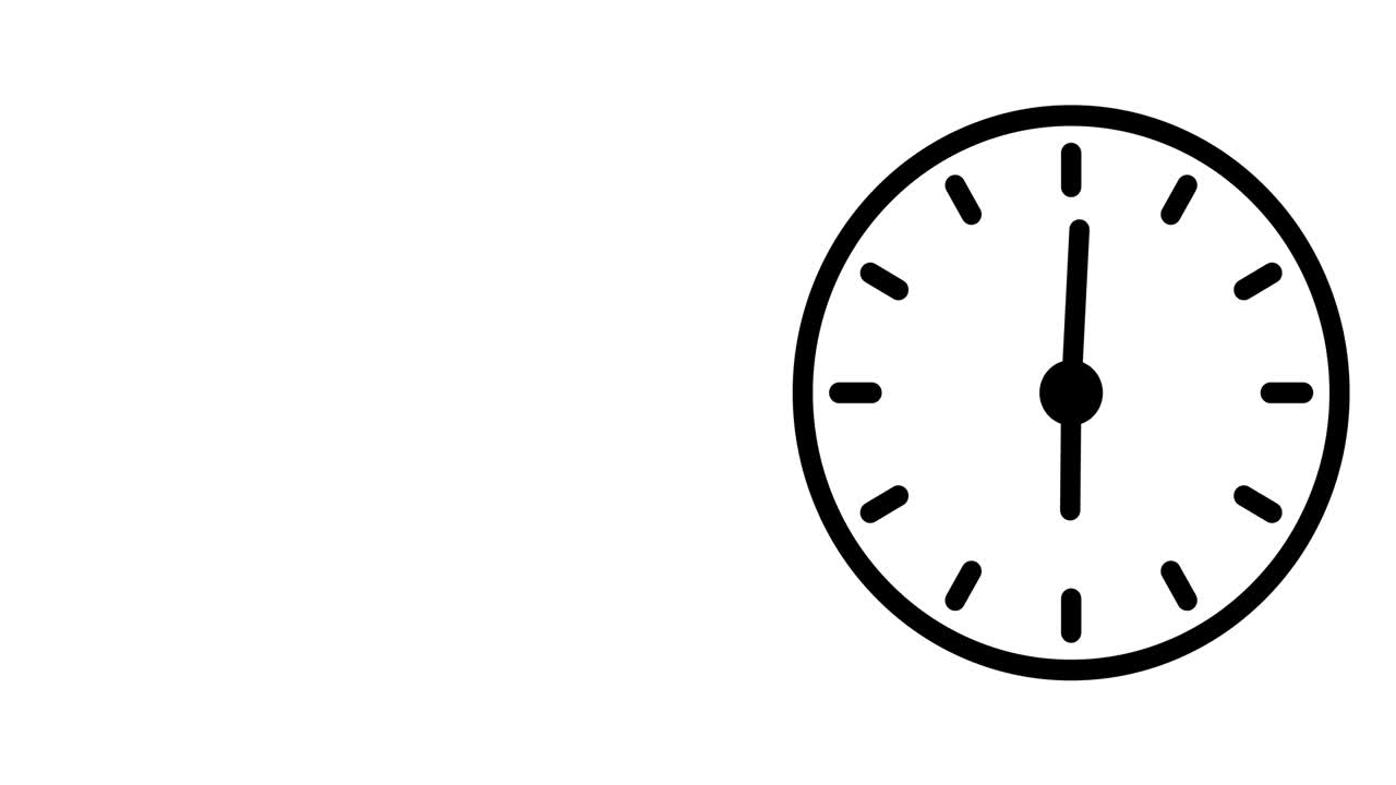 Clock face time working office hours animated. timer timelapse video ...