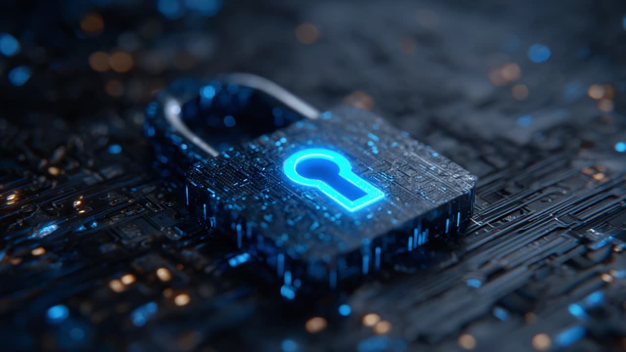 A Close-Up View of a High-Tech Digital Lock Displaying Advanced ...