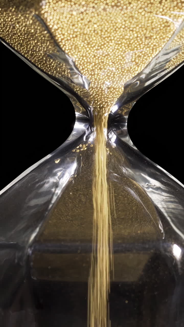 Golden hourglass Premium Stock Video Footage