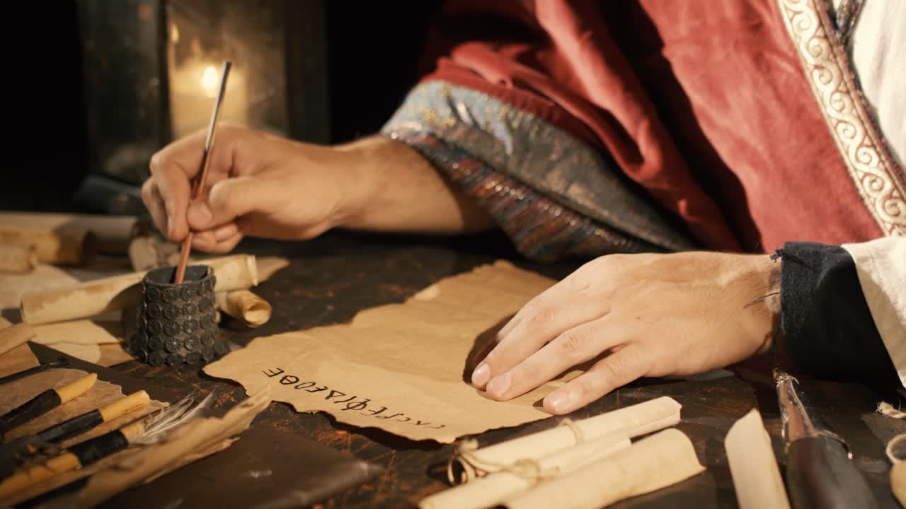 Vídeo Premium - El alfabeto cirílico medieval.