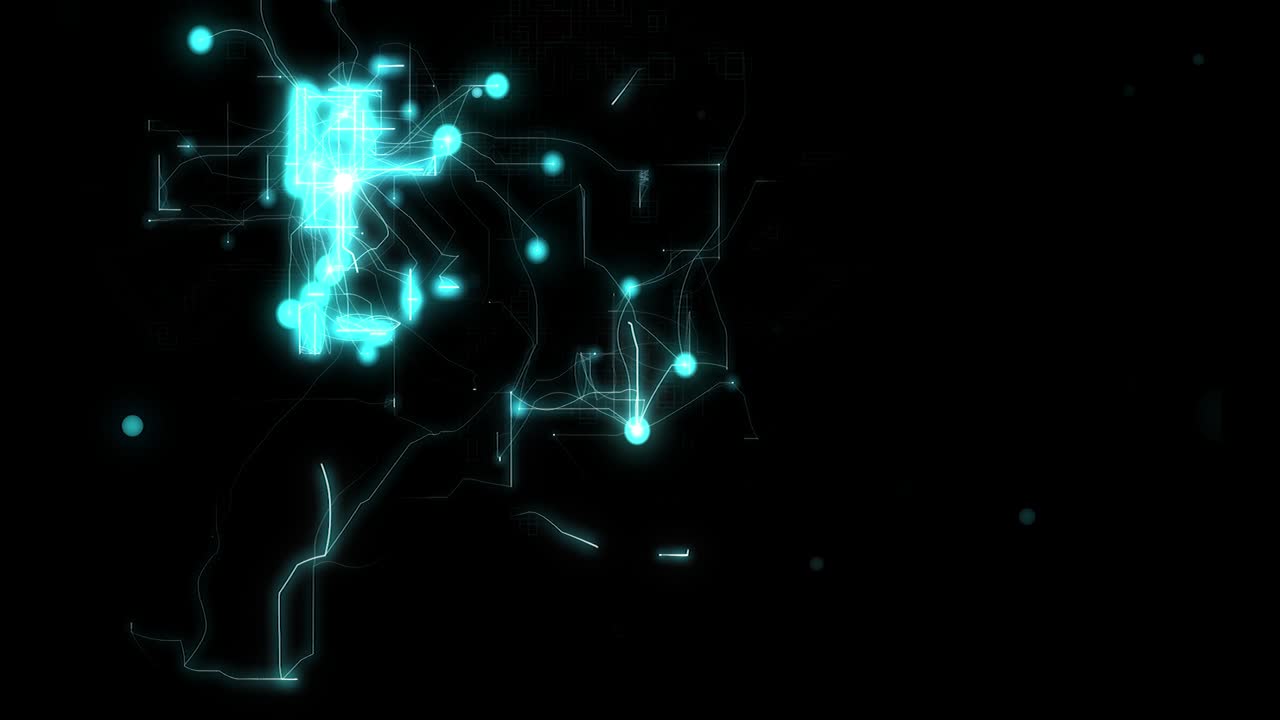 Animation Of Digital Lines And Patterns Growing Across The Screen, From ...