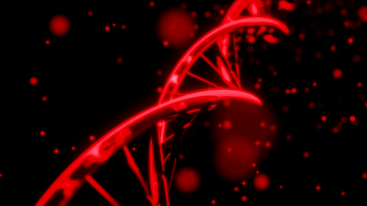 DNA Spinning RNA Double Helix Slow Tracking Shot Closeup Depth Of Field ...