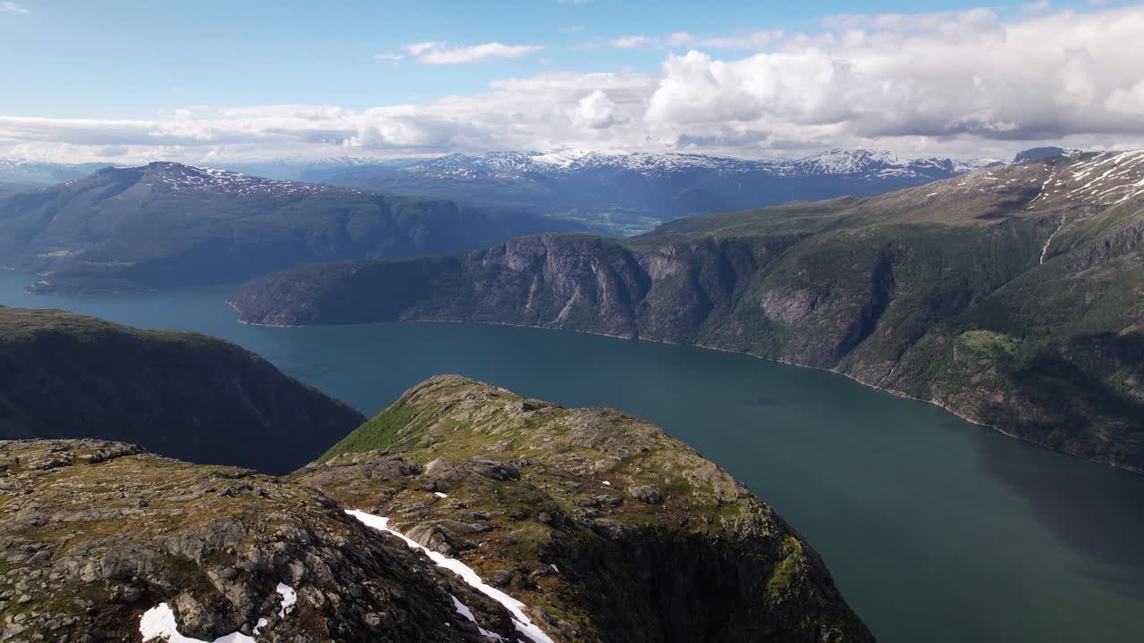 Large Calm Lake Between The Fjords Of Hardangervidda Free Stock Video Footage Download Clips