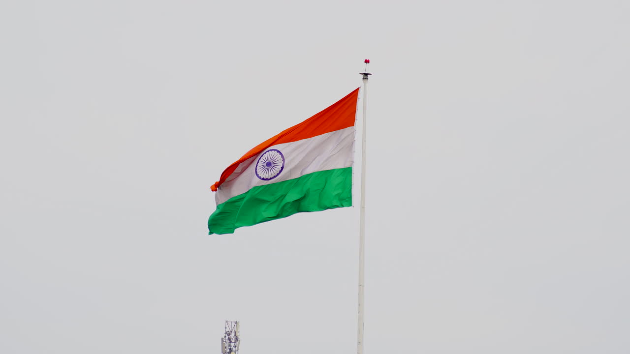 Premium stock video - The national flag of india is a horizontal ...