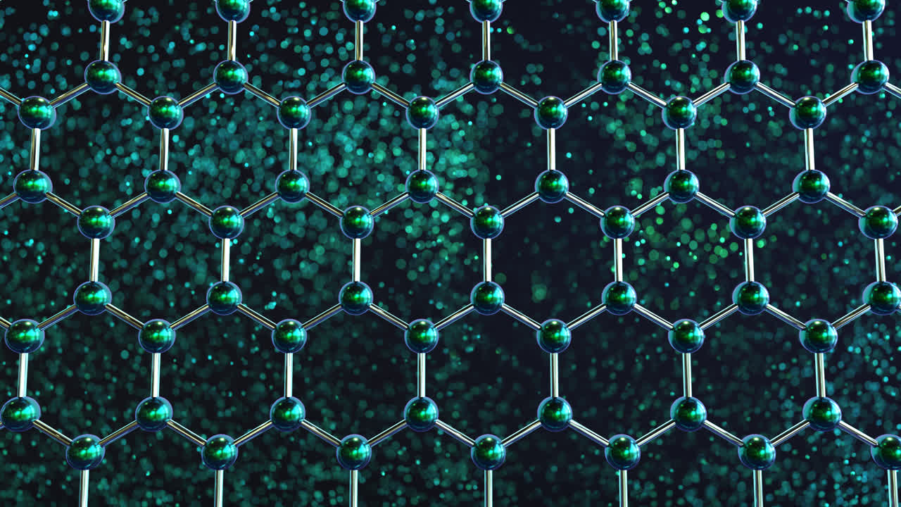 Seamlessly Loopable Animation Of The Graphene Structure. Reflective ...