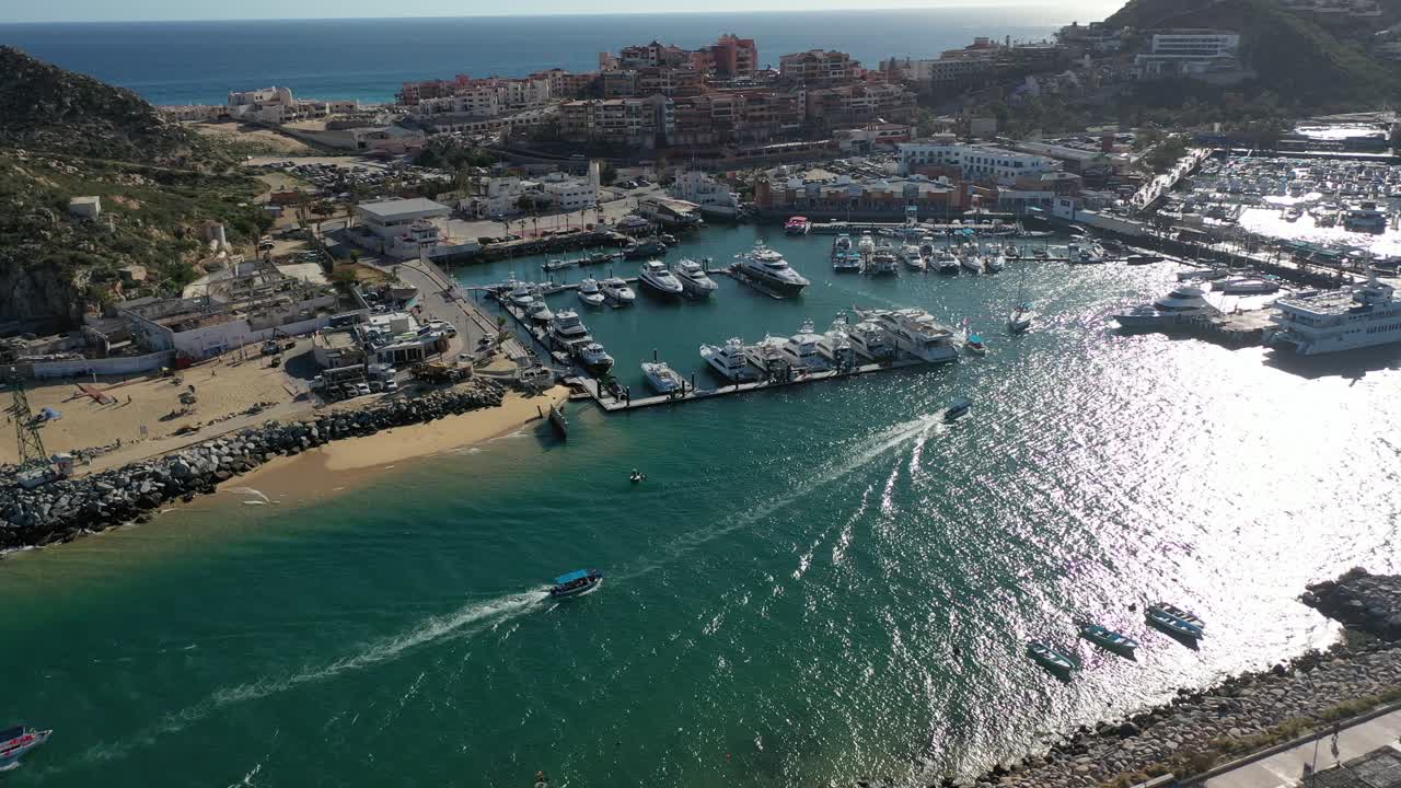 Cabo San Lucas Aerial - Marina Del Rey Area Free Stock Video Footage ...