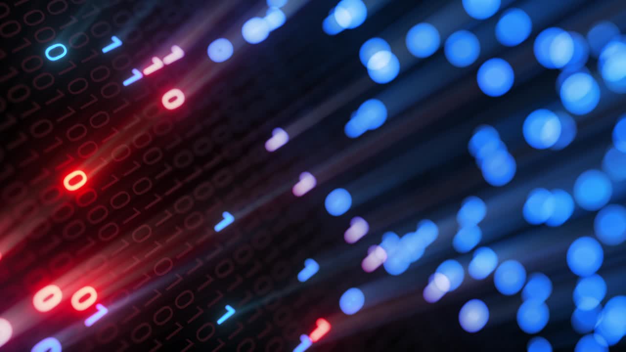 Hacking digital binary code matrix 01 background loop. | Premium Stock ...