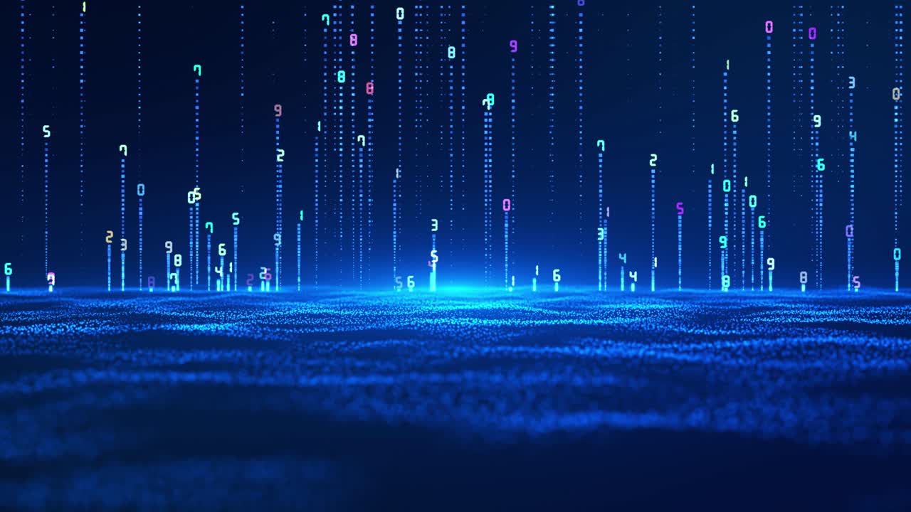 Premium stock video - A visualization of abstract data flow