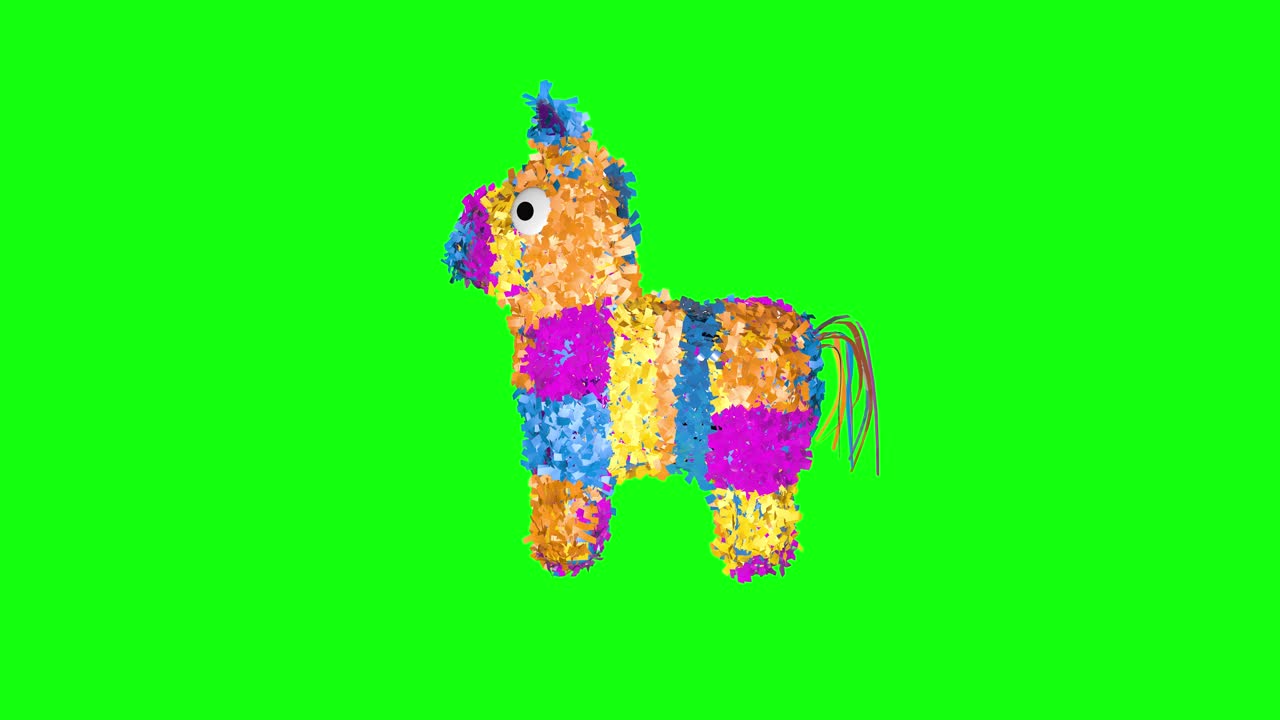 Premium stock video - 8 animations 3d mexican pinata donkey