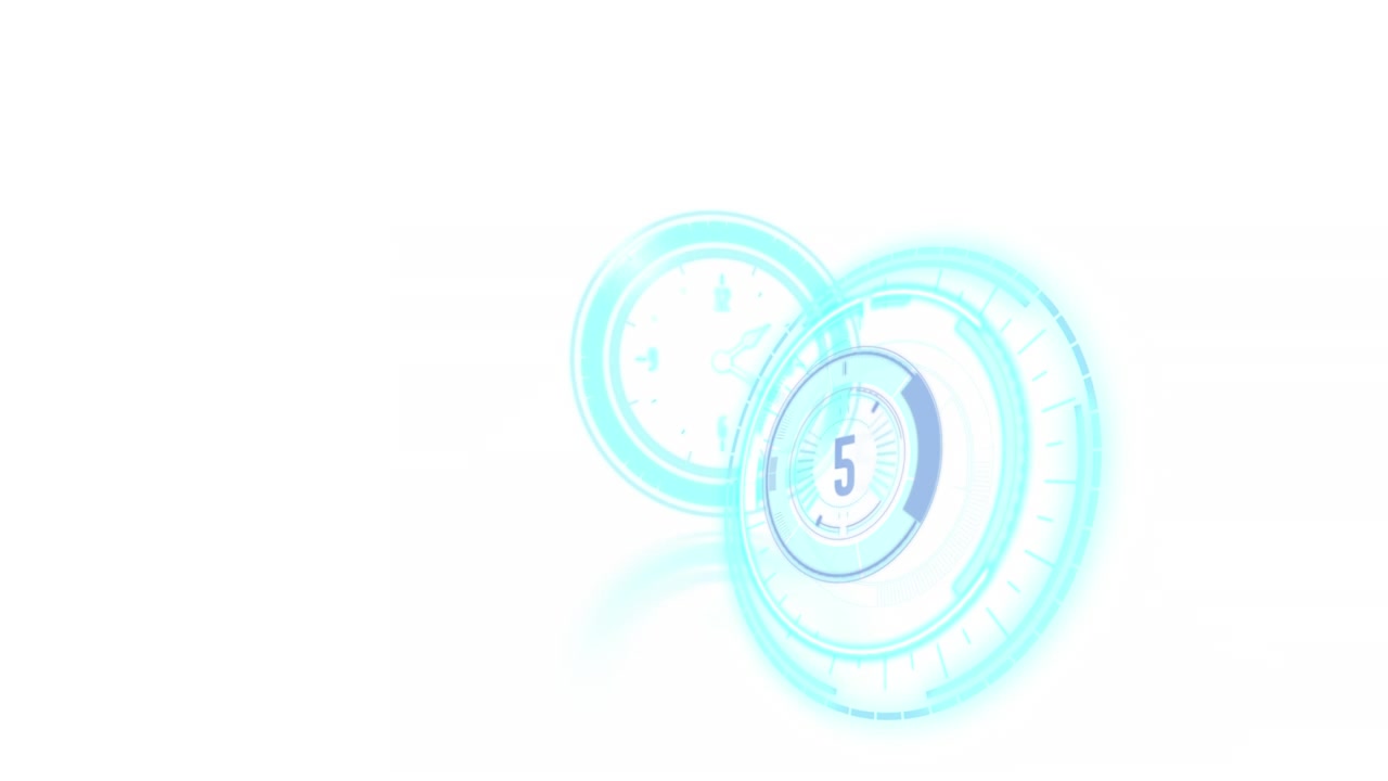 Premium stock video - Animation of clock moving fast and scope scanning ...