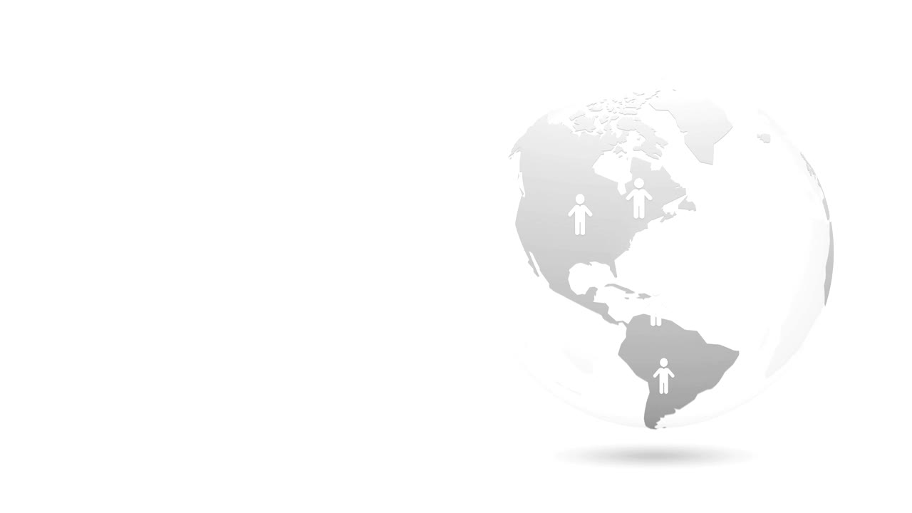 Silver planet earth globe with people icons abstract social network ...