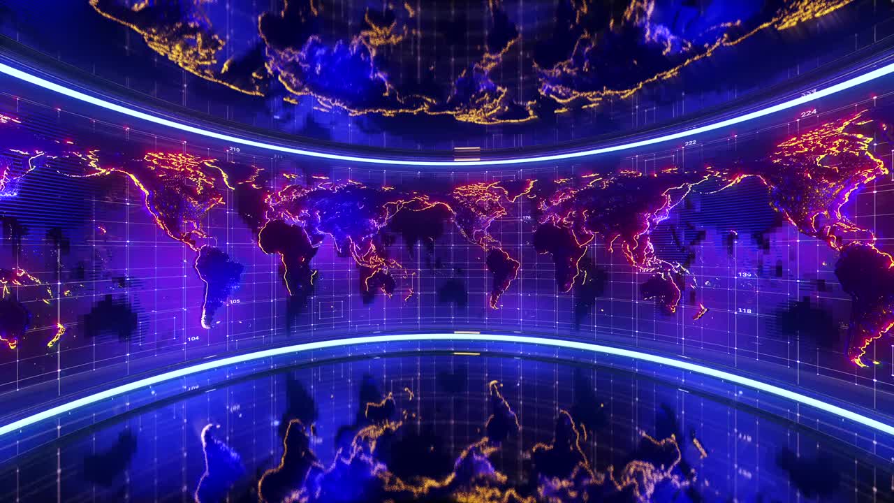 Mapa mundial animado para proyectos | Vídeo de stock Premium