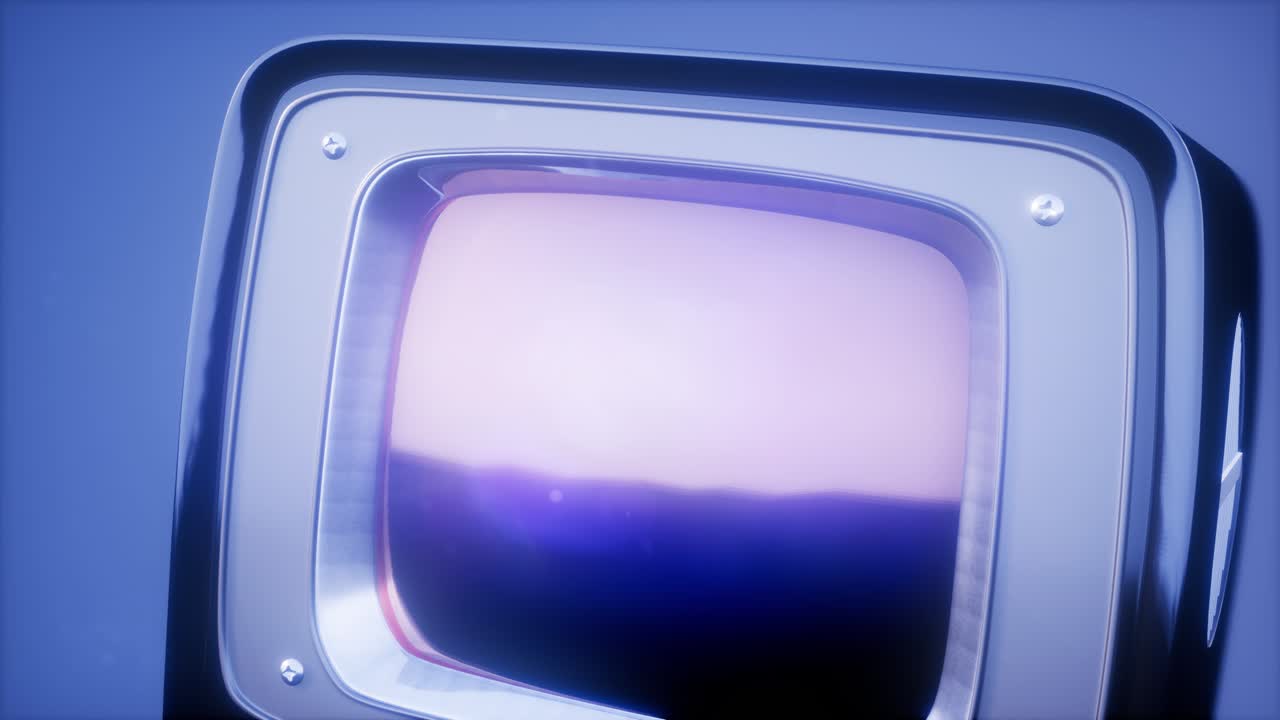Premium stock video - Retro tv on blue sky background