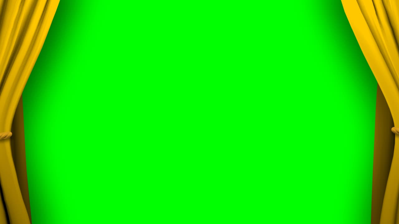 Curtains Opening And Closing Stage Theater Cinema Green Screen 4K Free ...