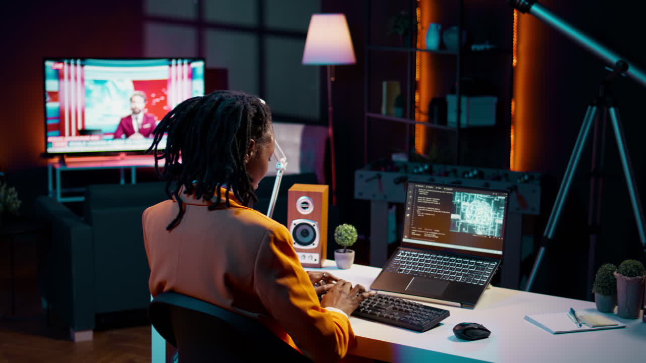 Premium stock video - University pupil working with artificial ...