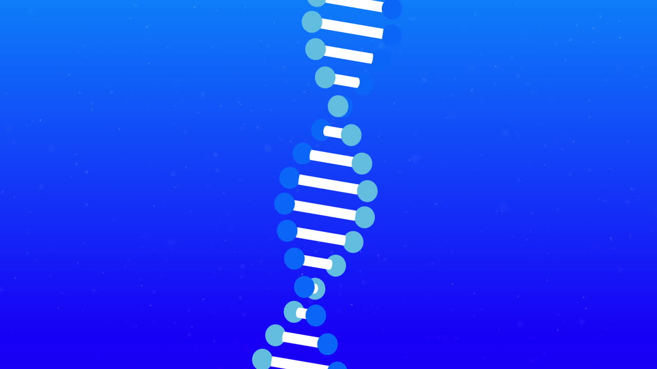 Animation of DNA structure against blue background | Premium Stock ...