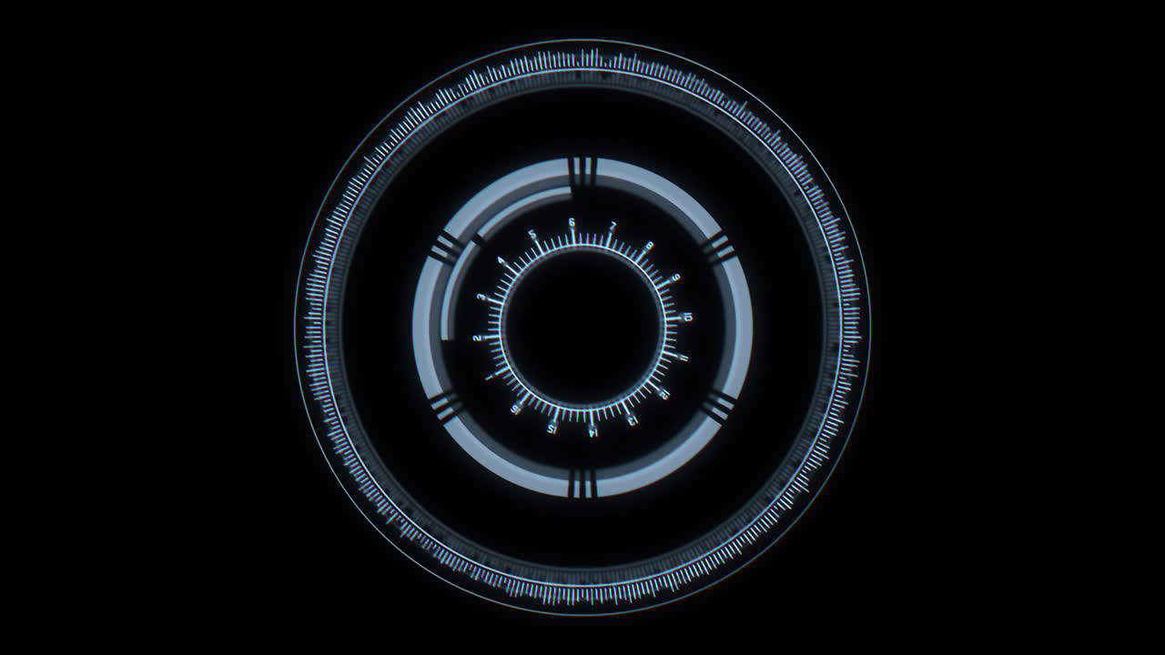 Premium stock video - Hud circle interfaces, hi-tech futuristic display, hologram button ...