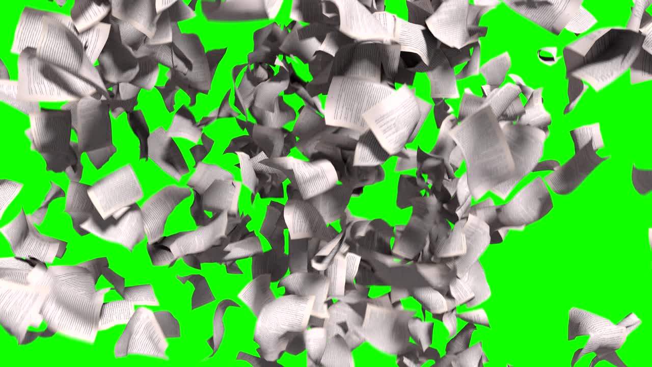 Premium stock video - Pages falling white paper book literature ...