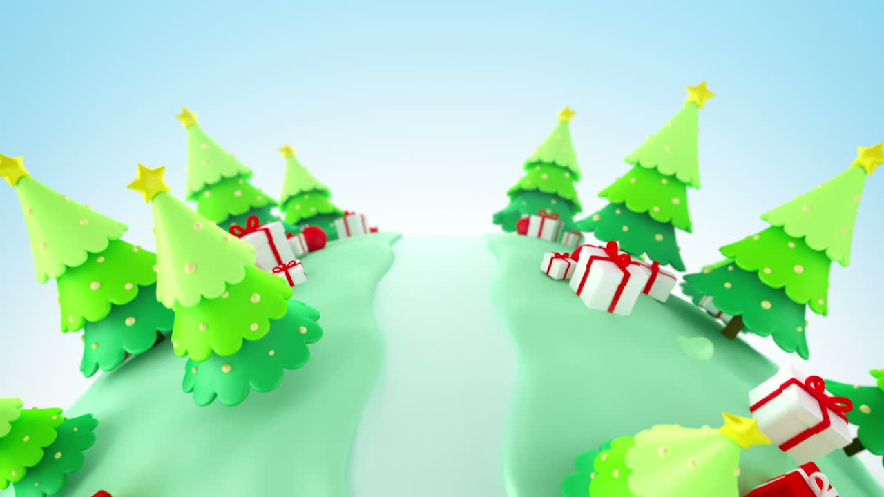 Free stock video - Christmas cartoon background
