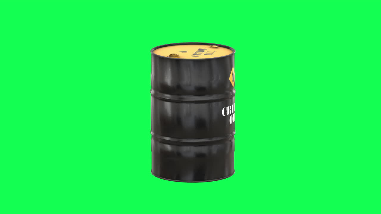 Premium stock video - Crude oil barrel rotating in loop on greenscreen ...
