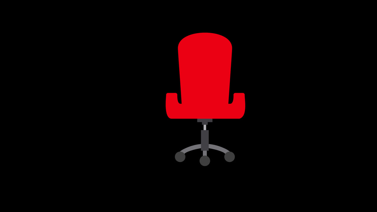 Premium stock video - A red chair icon concept loop animation video ...