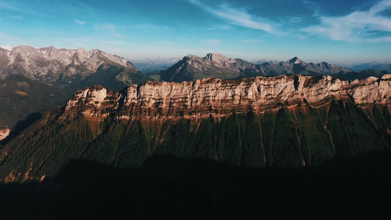 Interesting rock formation in the French Alps | Premium Stock Video Footage