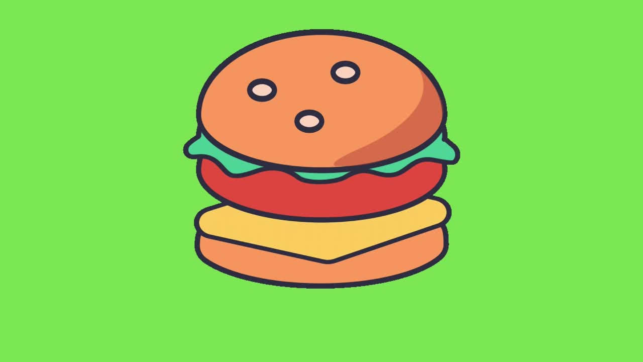 Animated Jumping Cheeseburger Green Screen 4K Free Stock Video Footage ...