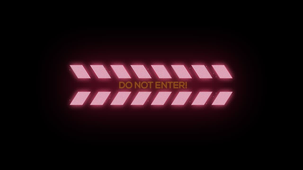 Premium stock video - Do not enter neon icon loop animation video transparent background with ...