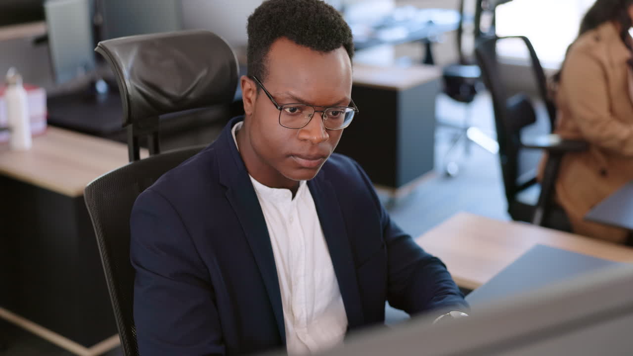 Developer, computer or programmer thinking Premium Stock Video Footage