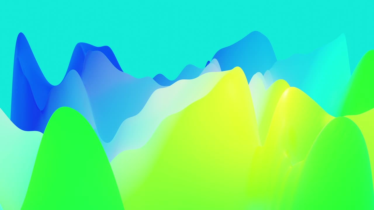4k seamless loop with abstract fluid blue green gradients, inner glow ...