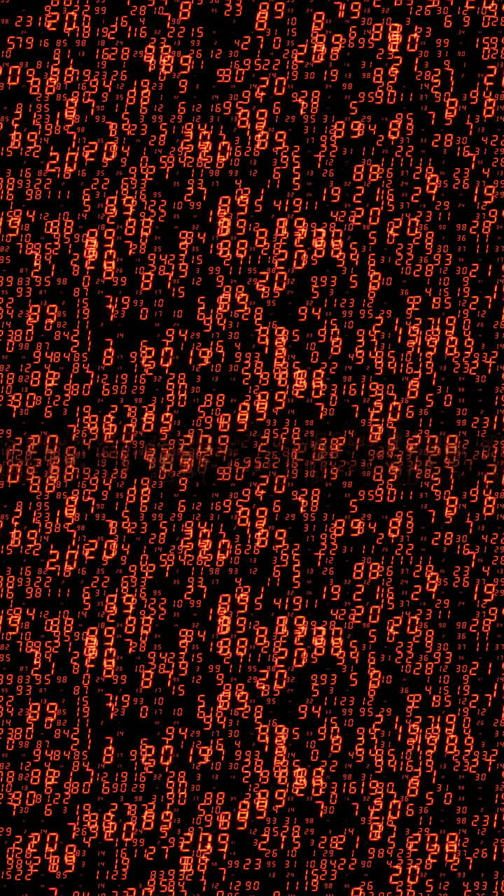 Counting Numbers, Time And Code Information In Vertical Free Stock ...