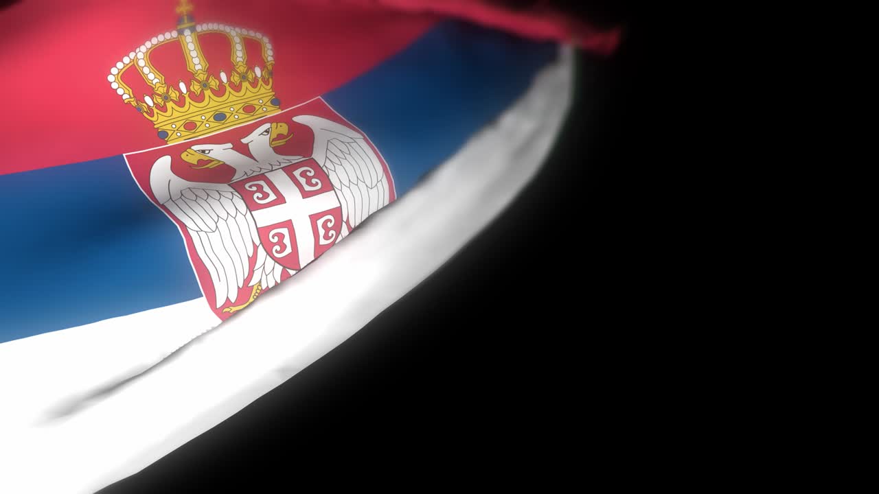 Serbia flag , Realistic 3D animation of waving flag. Serbia flag waving ...