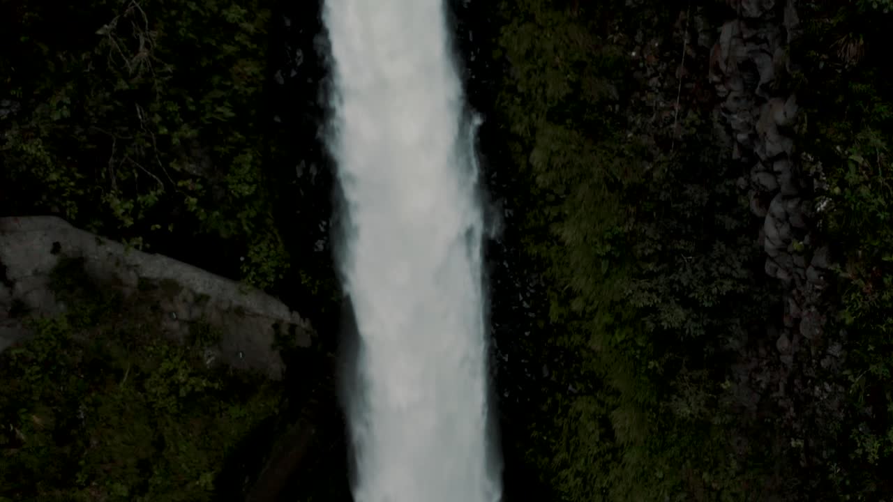 Top Down View Of Devil's Cauldron In Baños De Agua Santa, Ecuador ...