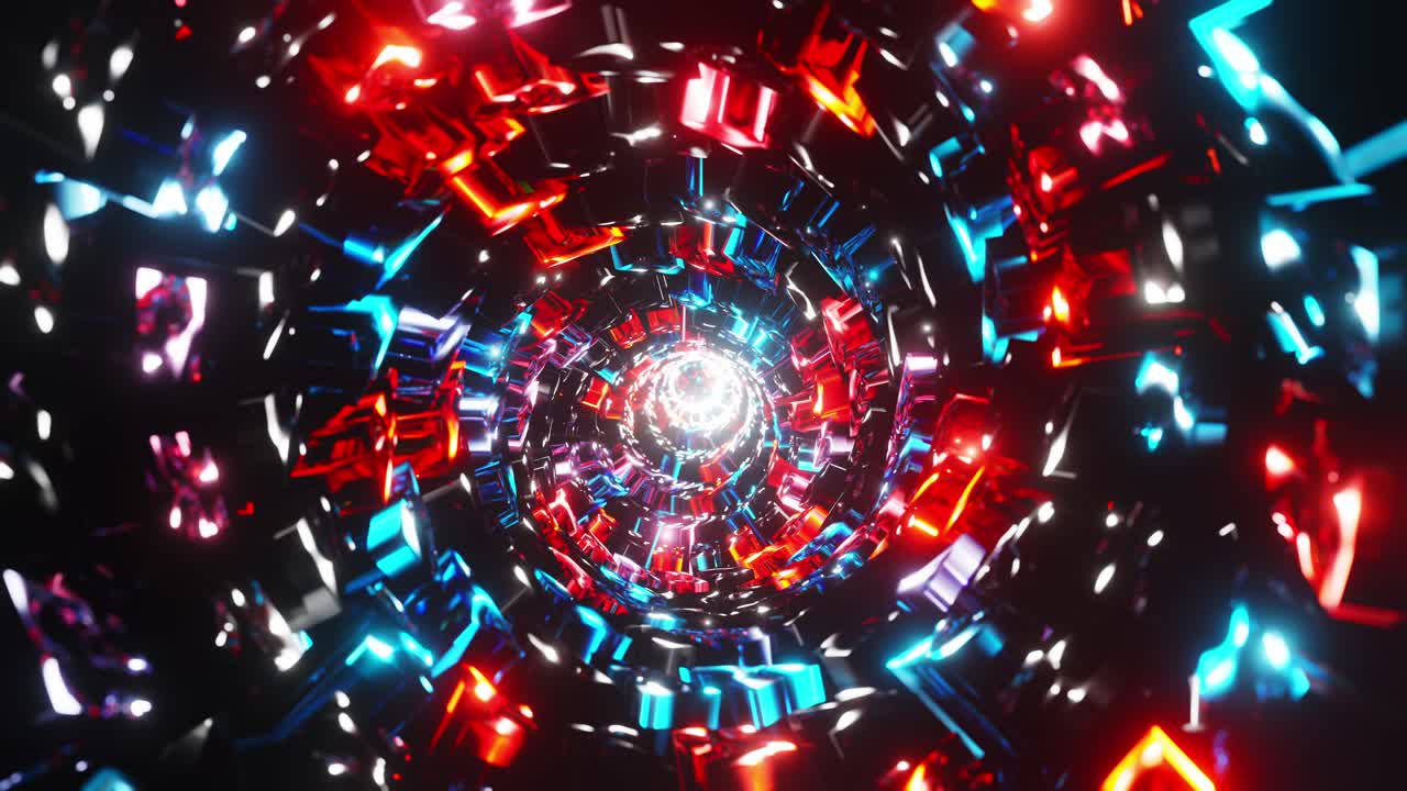 Free stock video - Gliding through the rainbow vortex. infinitely ...