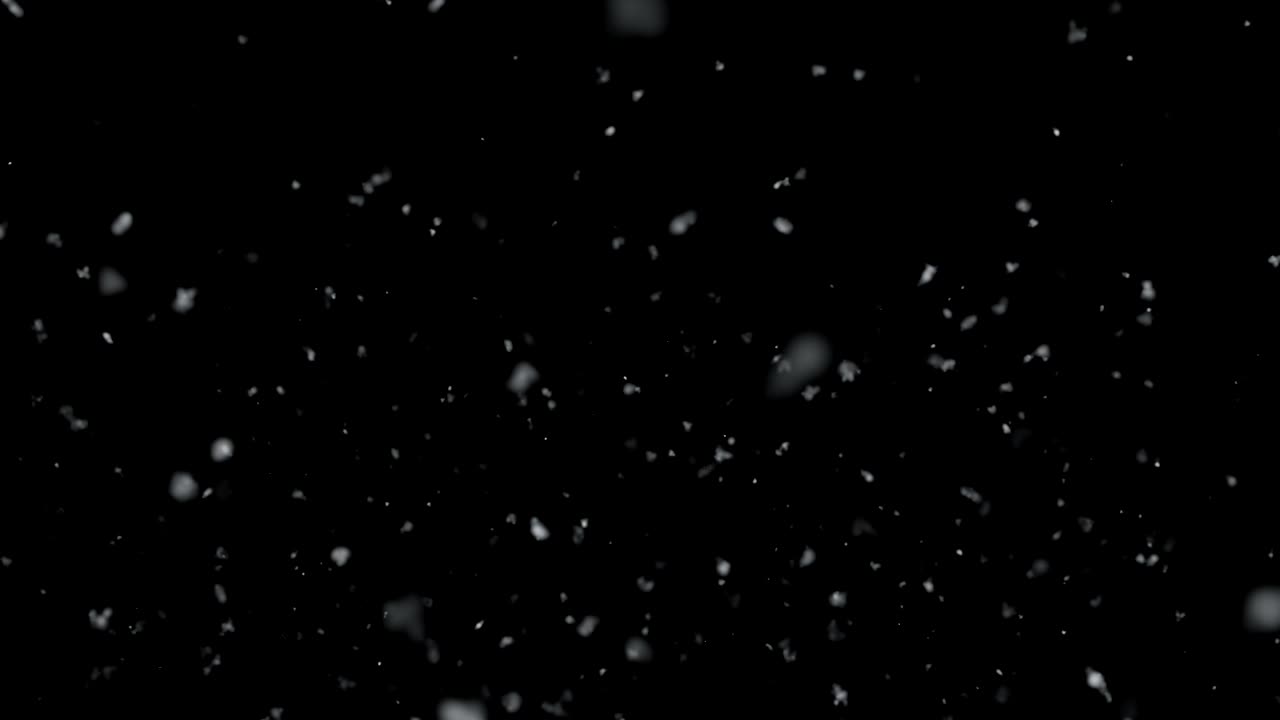 Winter Snow Background. Large and Small Snowflakes Falling Down. Loop ...