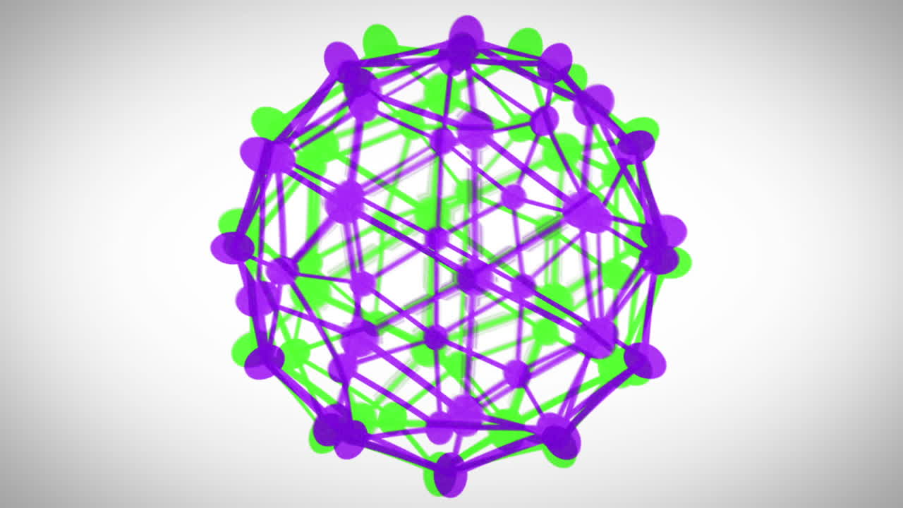 Premium stock video - Revolving connected sphere