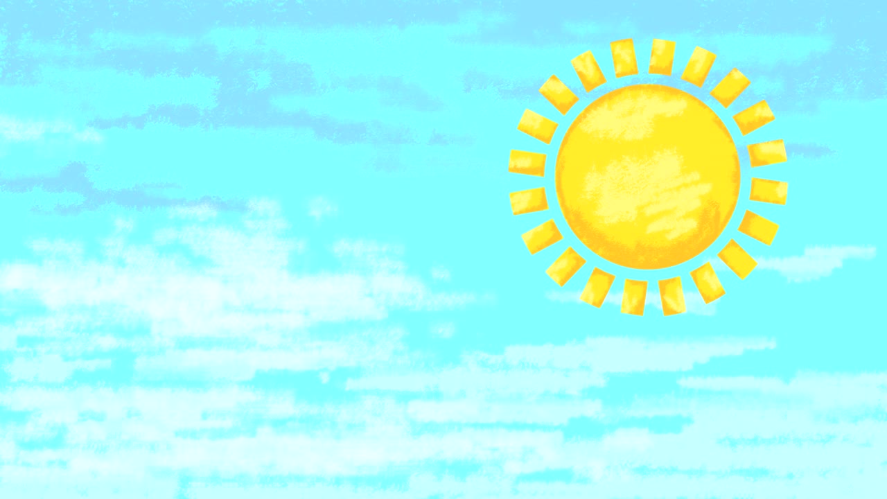 handmade animated loop drawing with blue sky | freepik