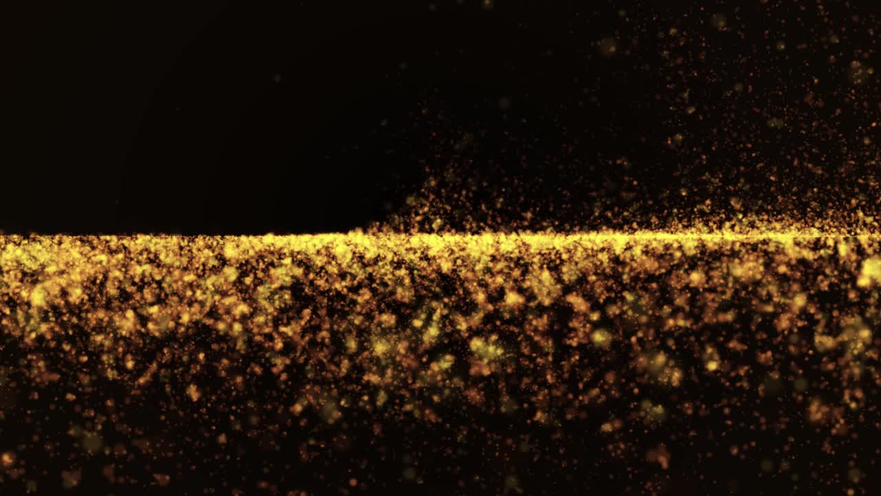 Premium stock video - Golden dust particles glittering christmas style ...