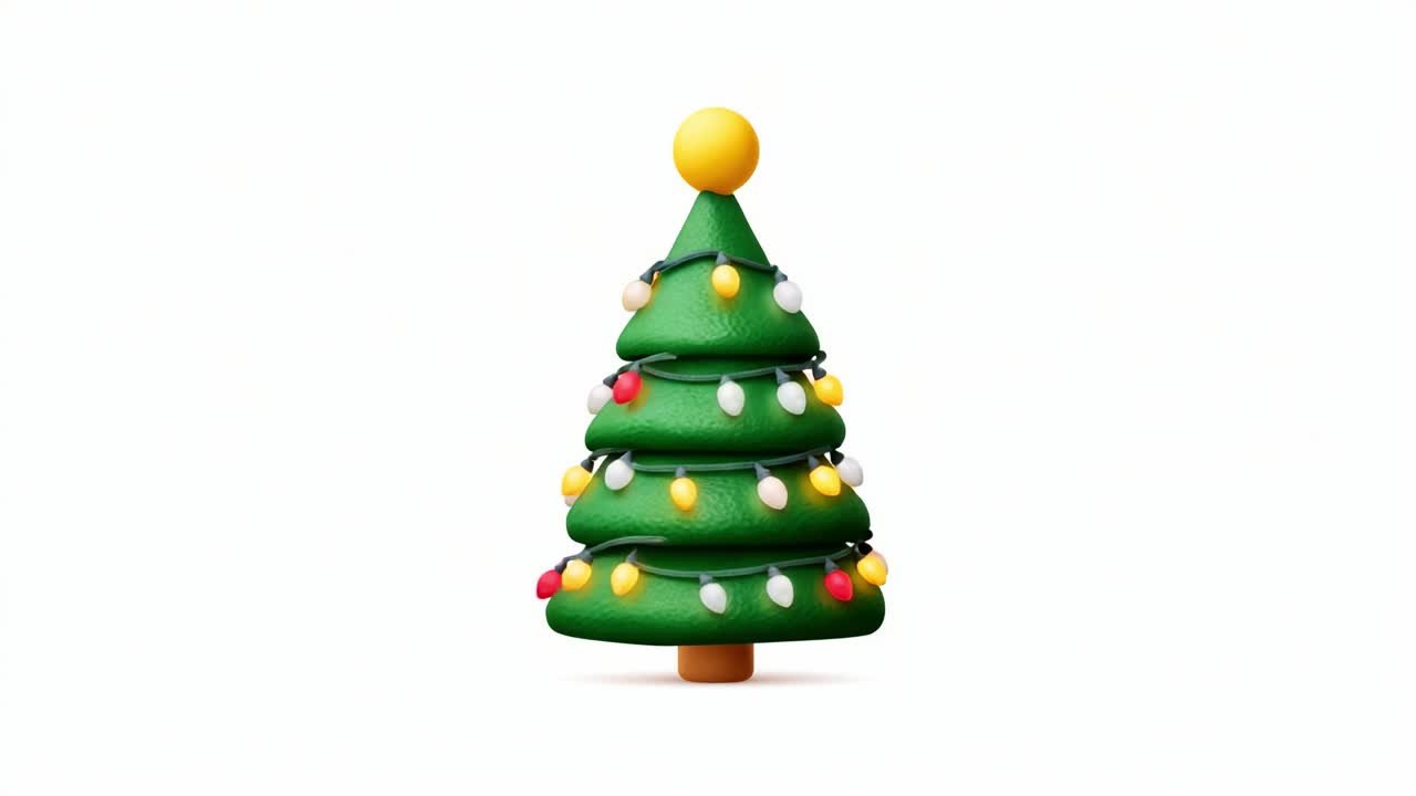A Festive Decorative Christmas Tree Adorned with Colorful Lights ...