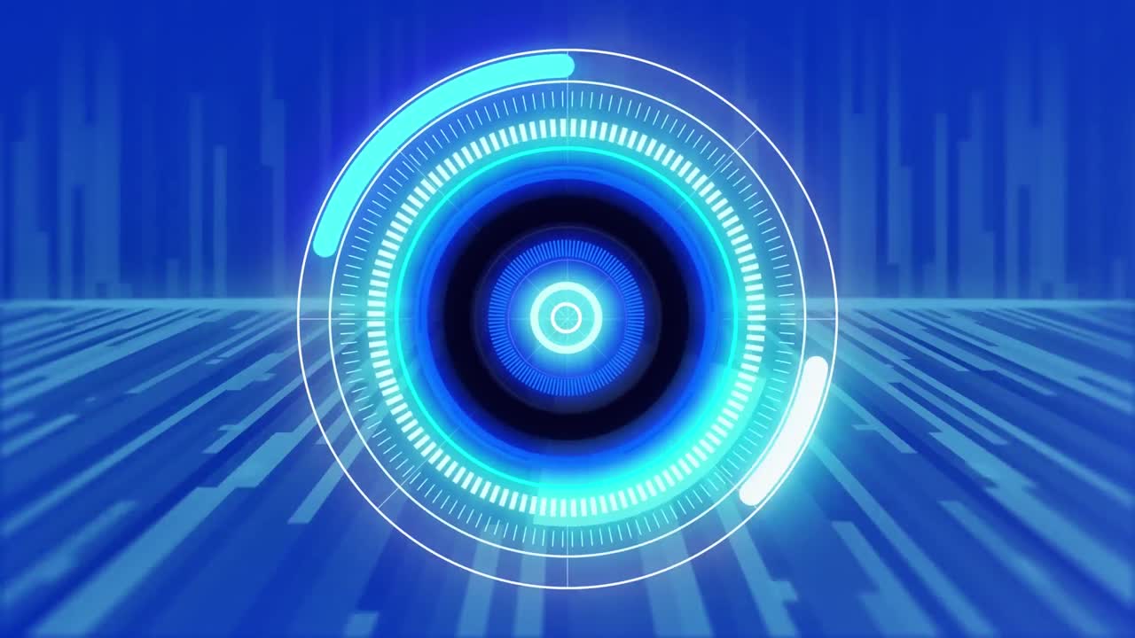 Animation of scope scanning over blue light trails | Premium Stock ...