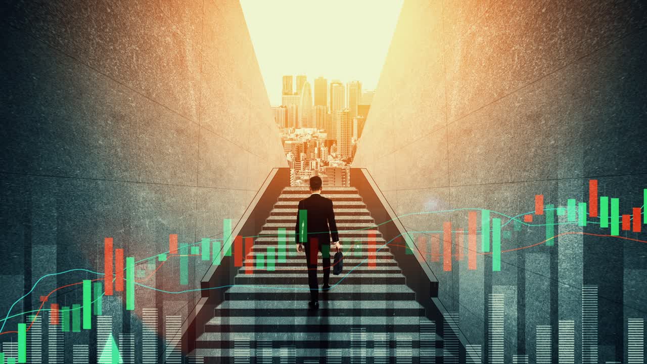 Premium stock video - Business growth potential concept with virtual ...