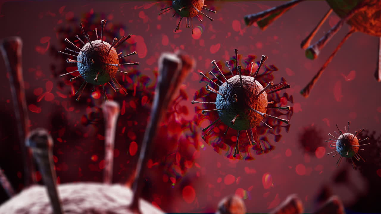 Premium stock video - Coronavirus covid-19 macro animation rendering of ...