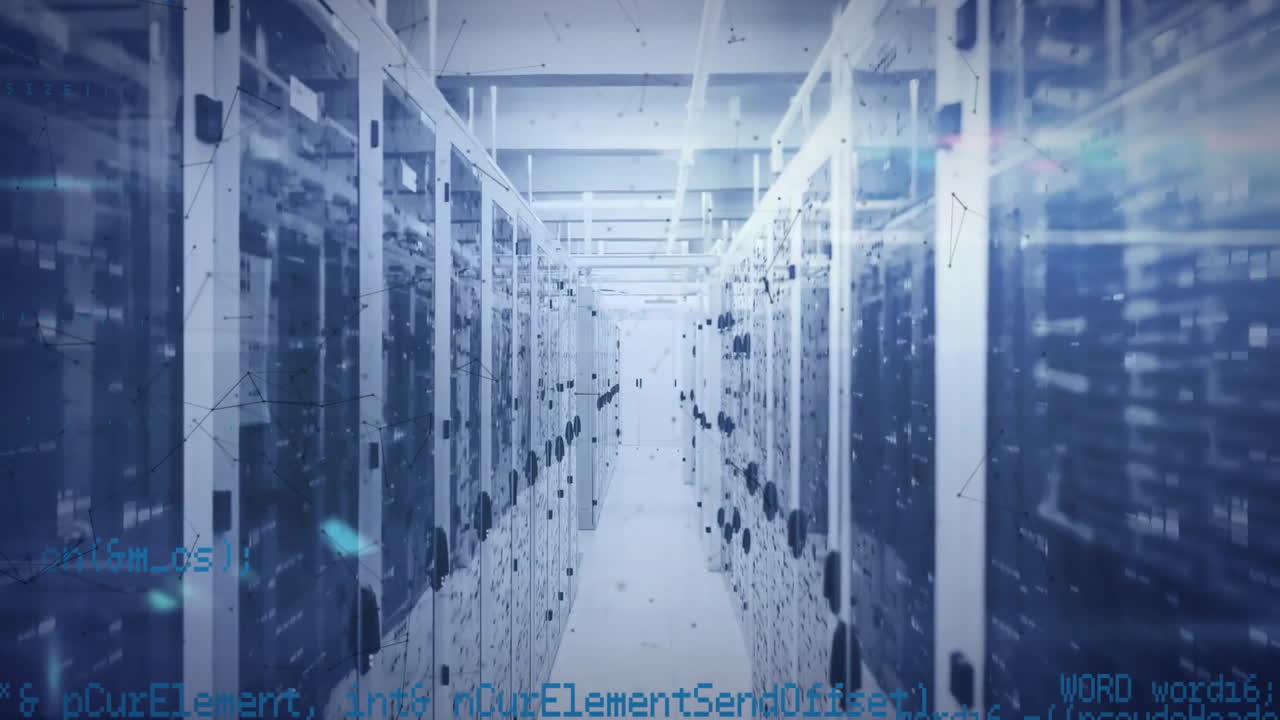 Animation Of Data Processing Over Computer Servers Free Stock Video ...