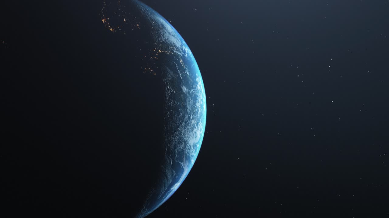 Premium stock video - Earth spinning on axis in the opposite direction