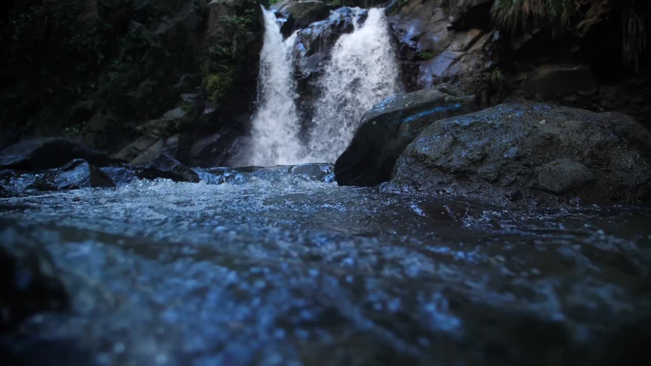 Premium stock video - Waterfall slow motion close up. martinique didier